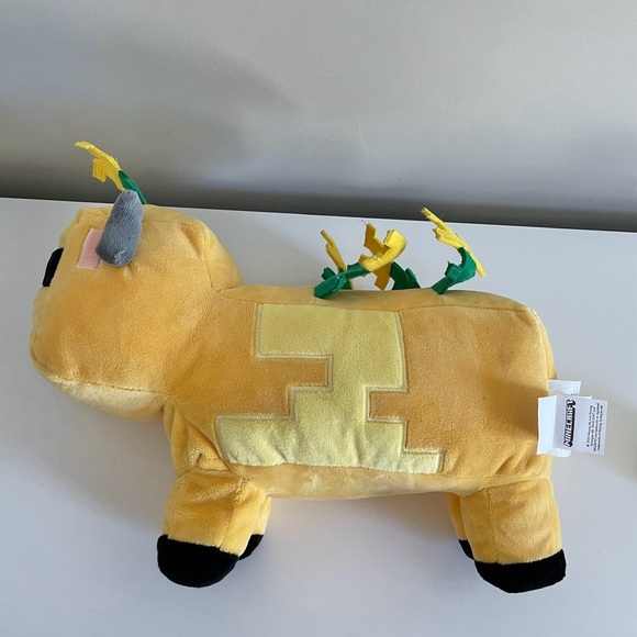 Toys | Rare Minecraft Moobloom Plush 18 Yellow Green | Poshmark